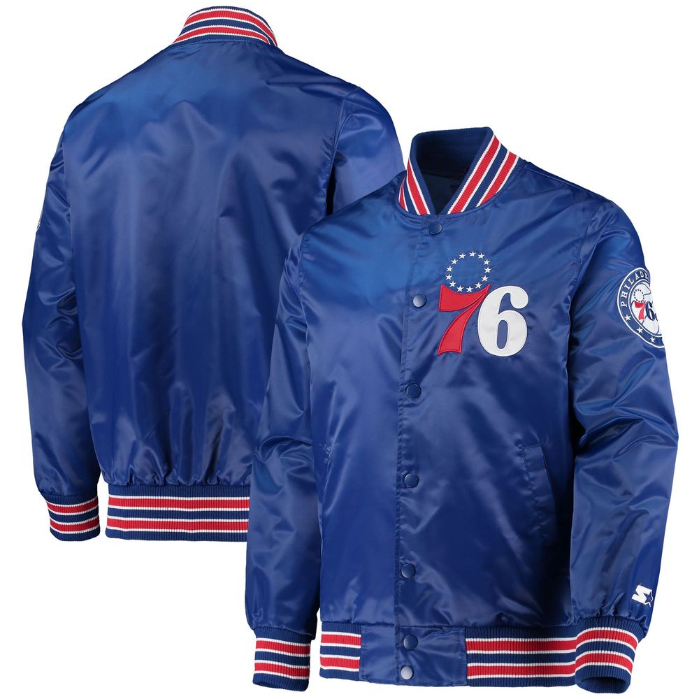 Starter 76ers The Diamond Classic Satin Full-Snap Jacket - Men's | Mall ...
