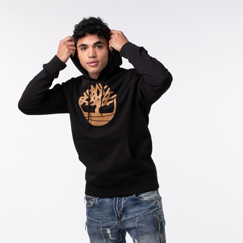 Timberland Mens Timberland Logo Hoodie - Black | Mall of America®