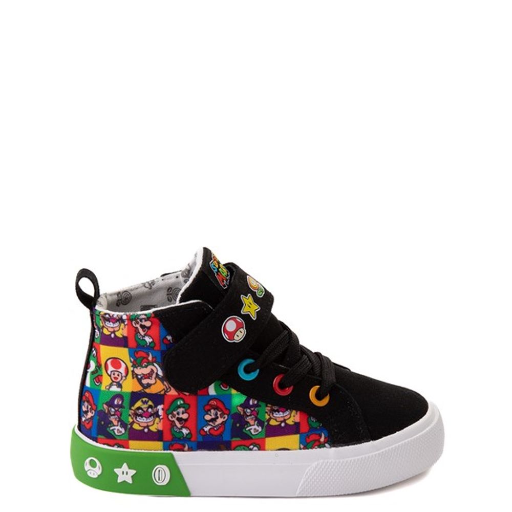 Ground Up Super Mario Bros. Hi Sneaker - Toddler - Black / Multicolor ...