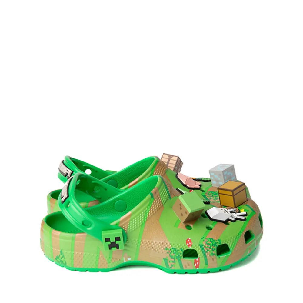 Crocs x Minecraft Classic Clog - Little Kid / Big Kid - Green | Mall of ...