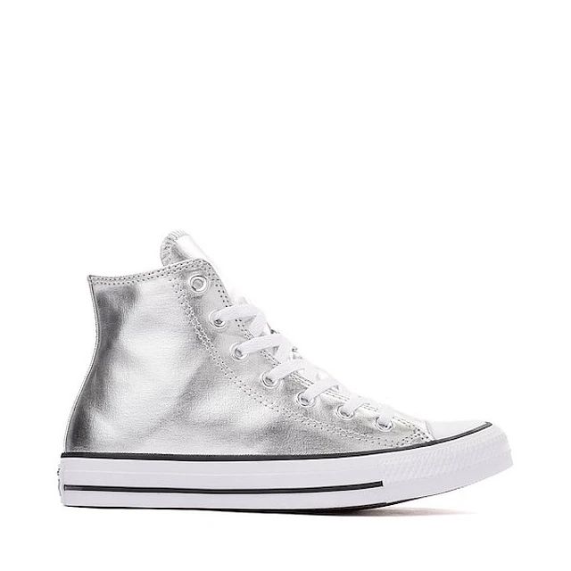 Converse Chuck Taylor All Star High-Top Metallic Sneaker - Silver at ...