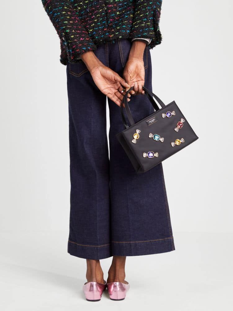 Kate Spade Sam Icon Candy Gem Embellished Nylon Small Tote | Mall of ...