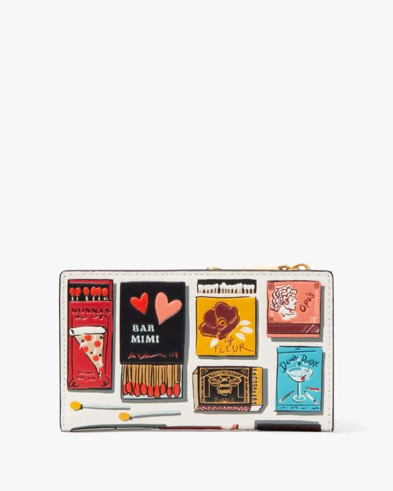 Kate Spade Morgan Matchbox Embossed Small Slim Bifold Wallet | Mall of ...