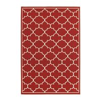 Kirkland's Red Quatrefoil Jenn Outdoor Rug, 5x7 | Hamilton Place