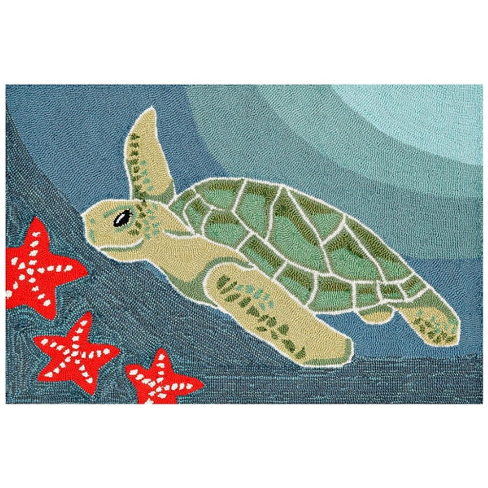 Kirklands Blue Turtle Scatter Rug | Hamilton Place