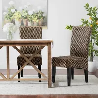 Kirklands Alana Water Hyacinth Parson Chairs, Set of 2 | Hamilton Place