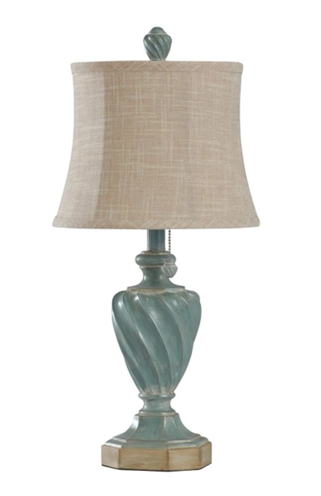 Kirklands Ocean Blue and Gold Table Lamp | Hamilton Place