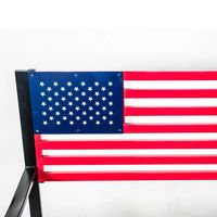 Kirkland's Metal American Flag Bench | Hamilton Place