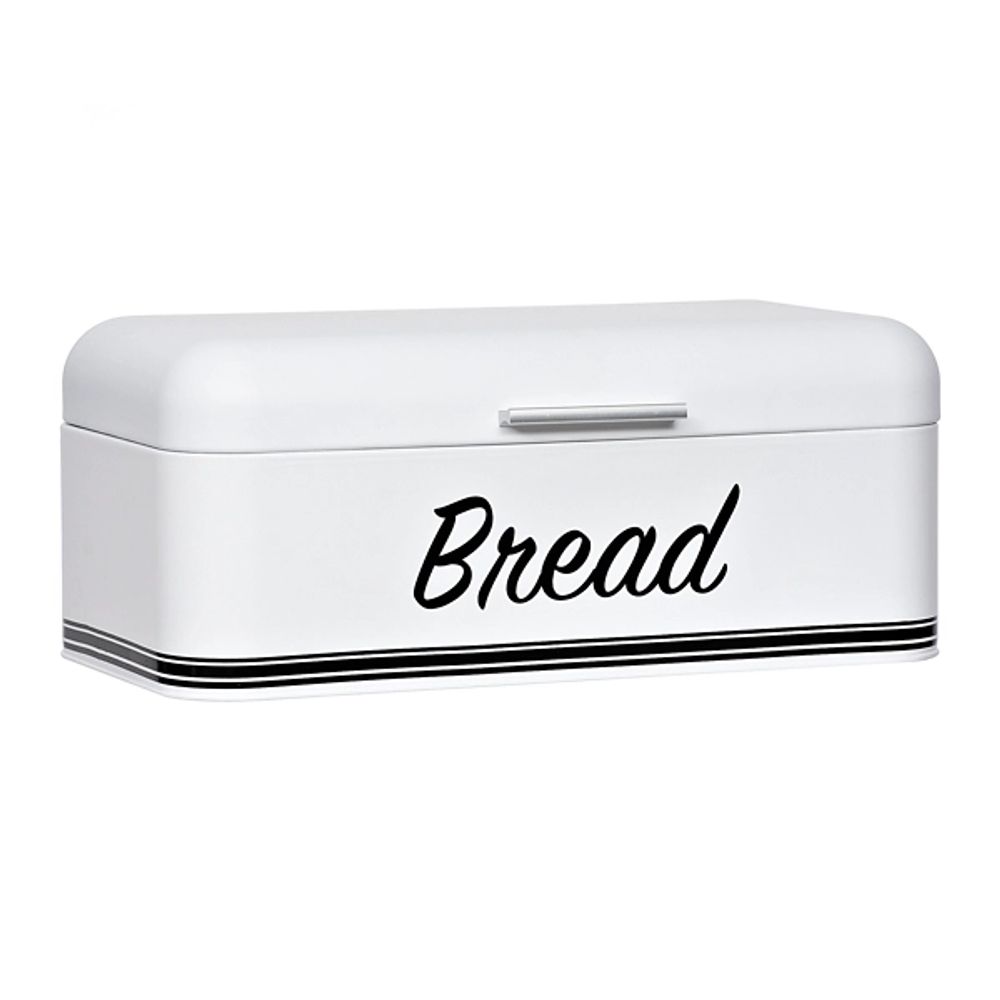 Kirklands White Metal Bread Box | Hamilton Place
