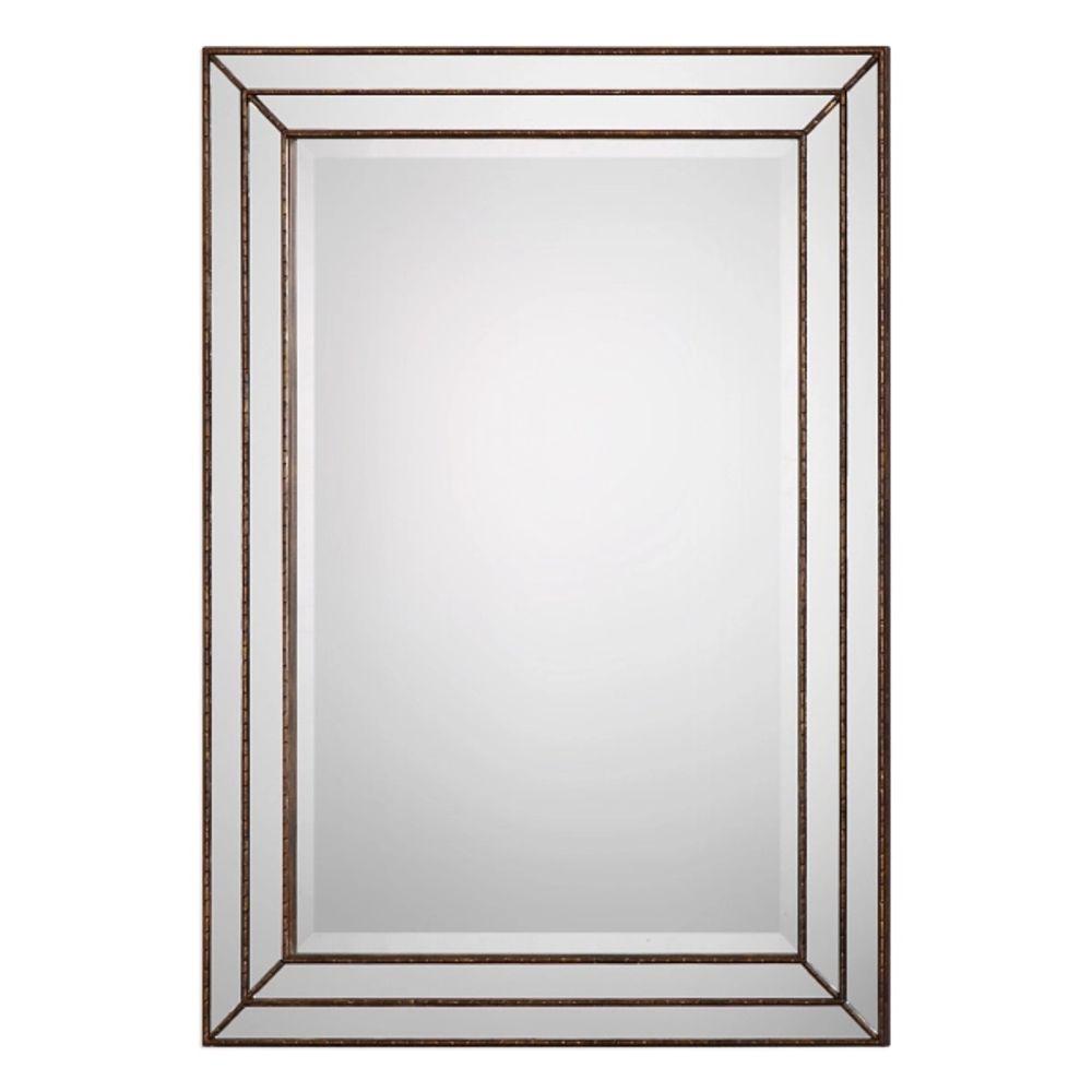 Kirkland's Bronze Metallic Grooved Texture Wall Mirror | Hamilton Place