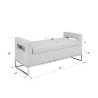 Kirkland's Soft Gray Storage Bench with Open Sides | Hamilton Place