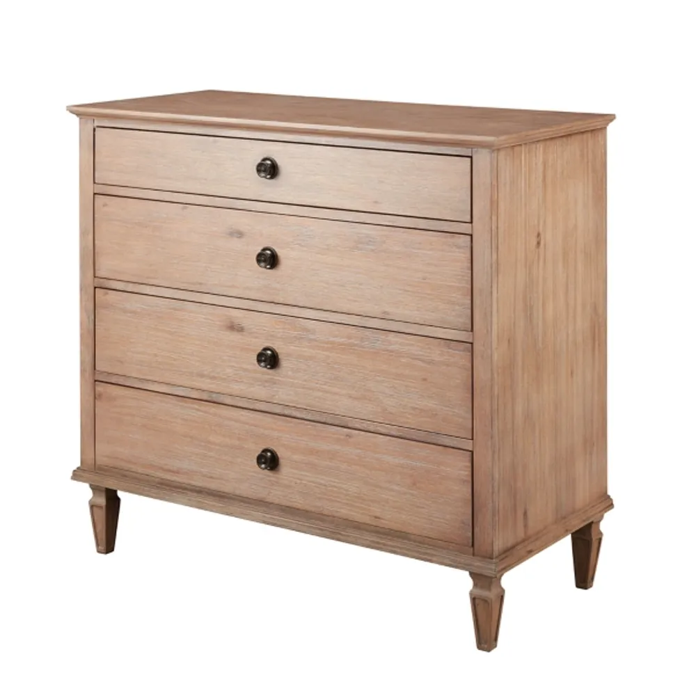 Kirklands Brushed Birch 4-Drawer Wooden Dresser | Hamilton Place