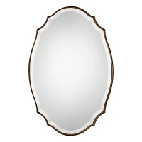 Kirklands Antique Gold Rounded Edge Wood Wall Mirror | Hamilton Place