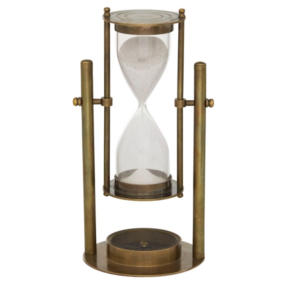 Kirklands Brass Spinning Hourglass | Hamilton Place