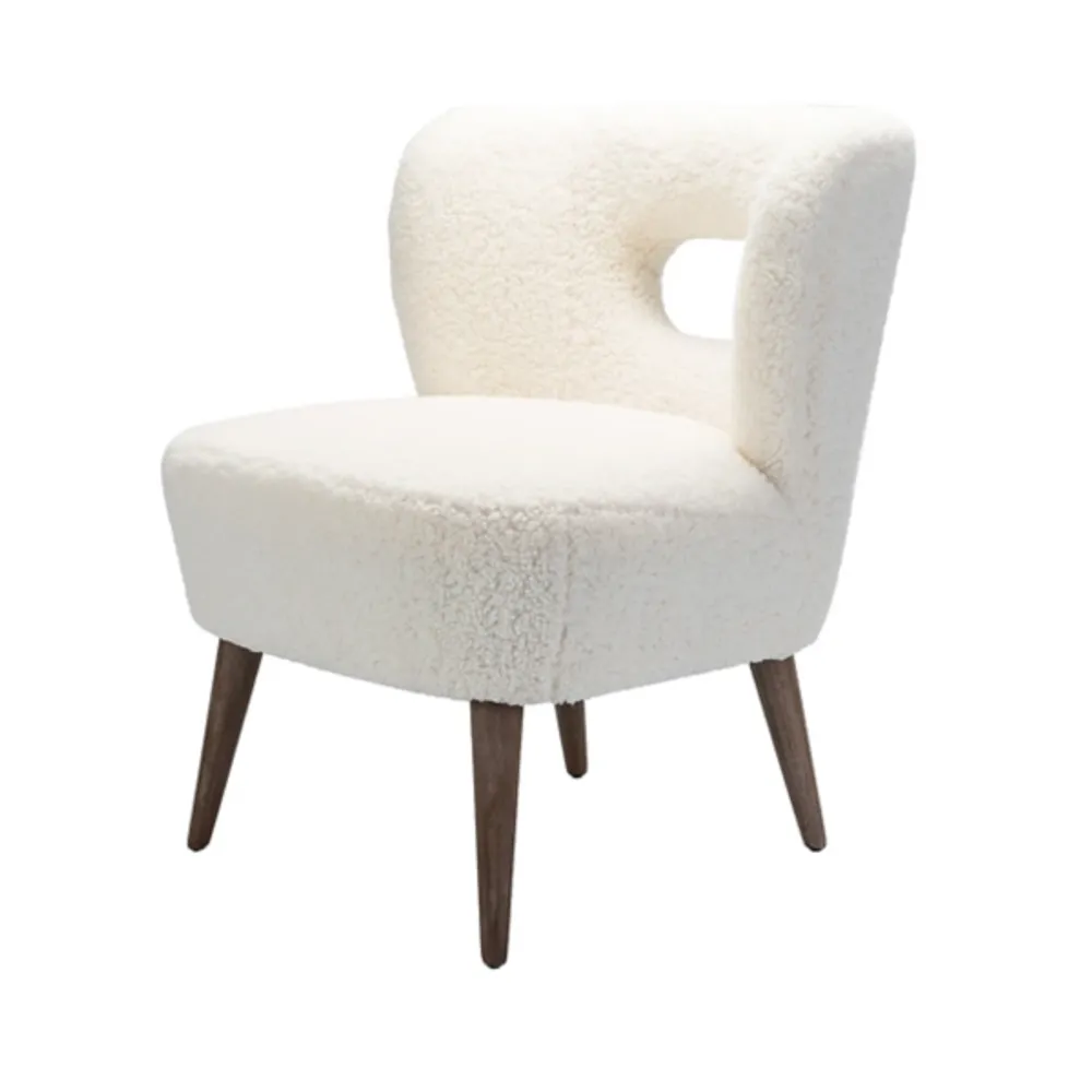 Kirkland's Cream Fluffy Wingback Accent Chair | Hamilton Place
