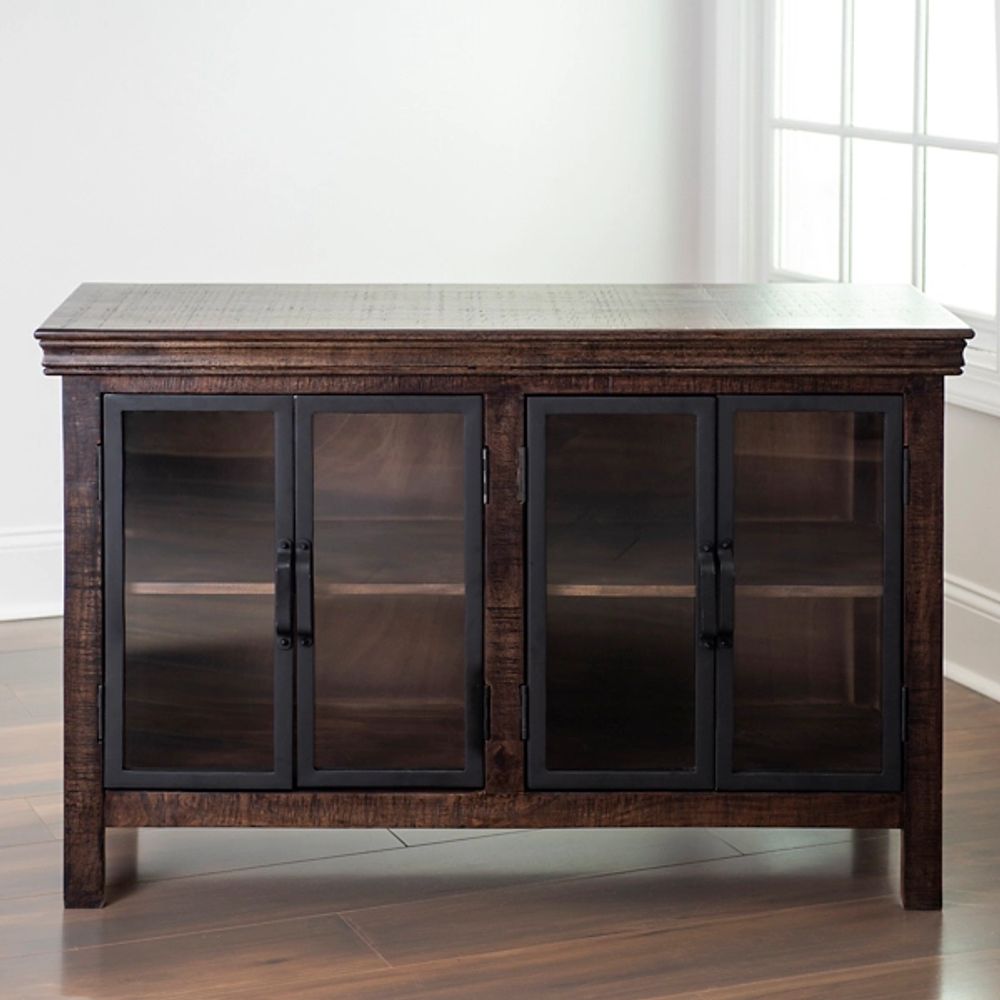 Kirklands Walnut Henry Cabinet with Glass Doors | Hamilton Place