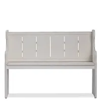 Kirkland's White Carved Wood Pew Bench | Hamilton Place