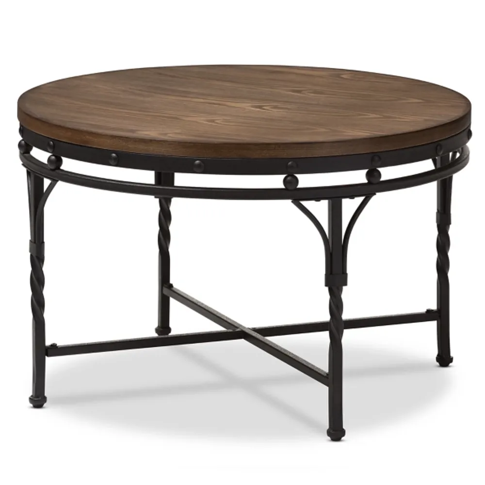 Kirklands Antique Bronze Round Coffee Table | Hamilton Place