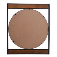 Kirkland's Brown Wooden Slats Round Frame Mirror | Hamilton Place