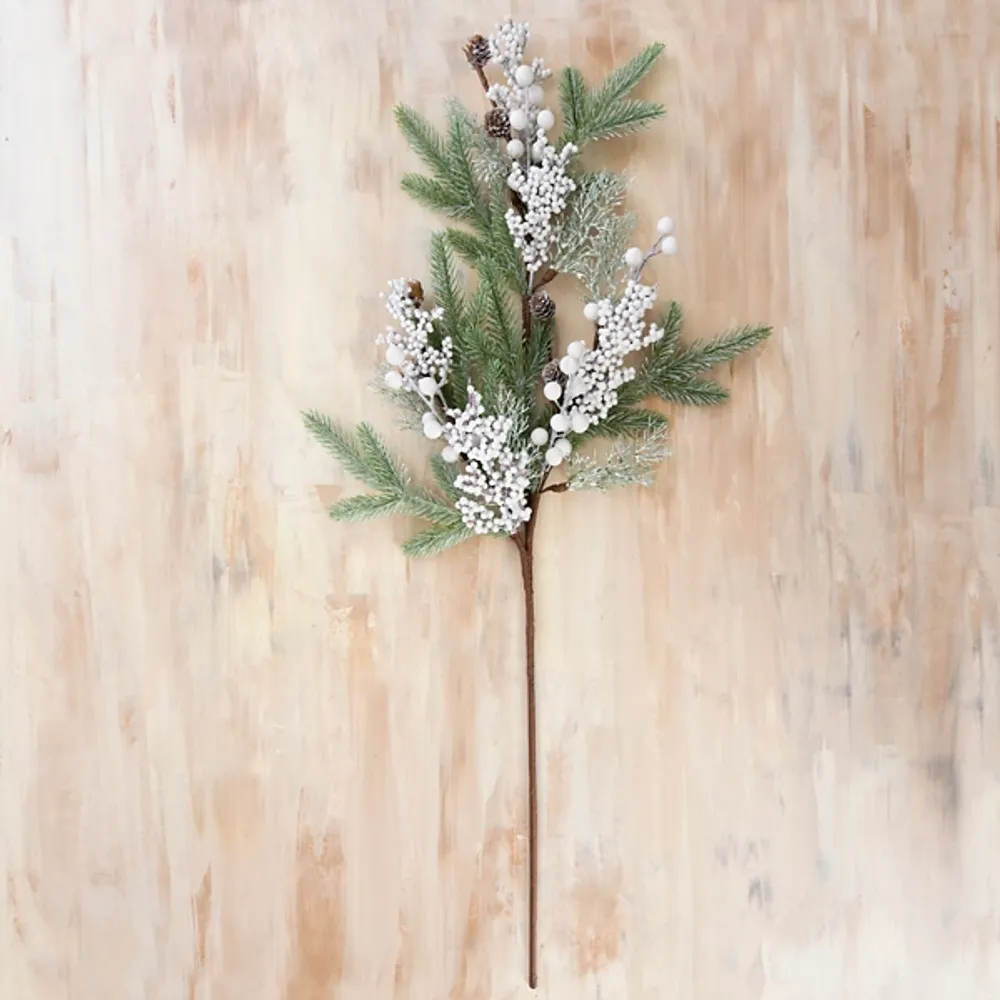 Kirkland's Flocked Berries and Pine Tree Pick | Hamilton Place