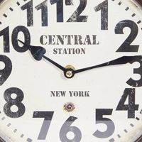 Kirklands Black Iron Double Sided Scroll Wall Clock | Hamilton Place