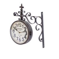 Kirklands Black Iron Double Sided Scroll Wall Clock | Hamilton Place