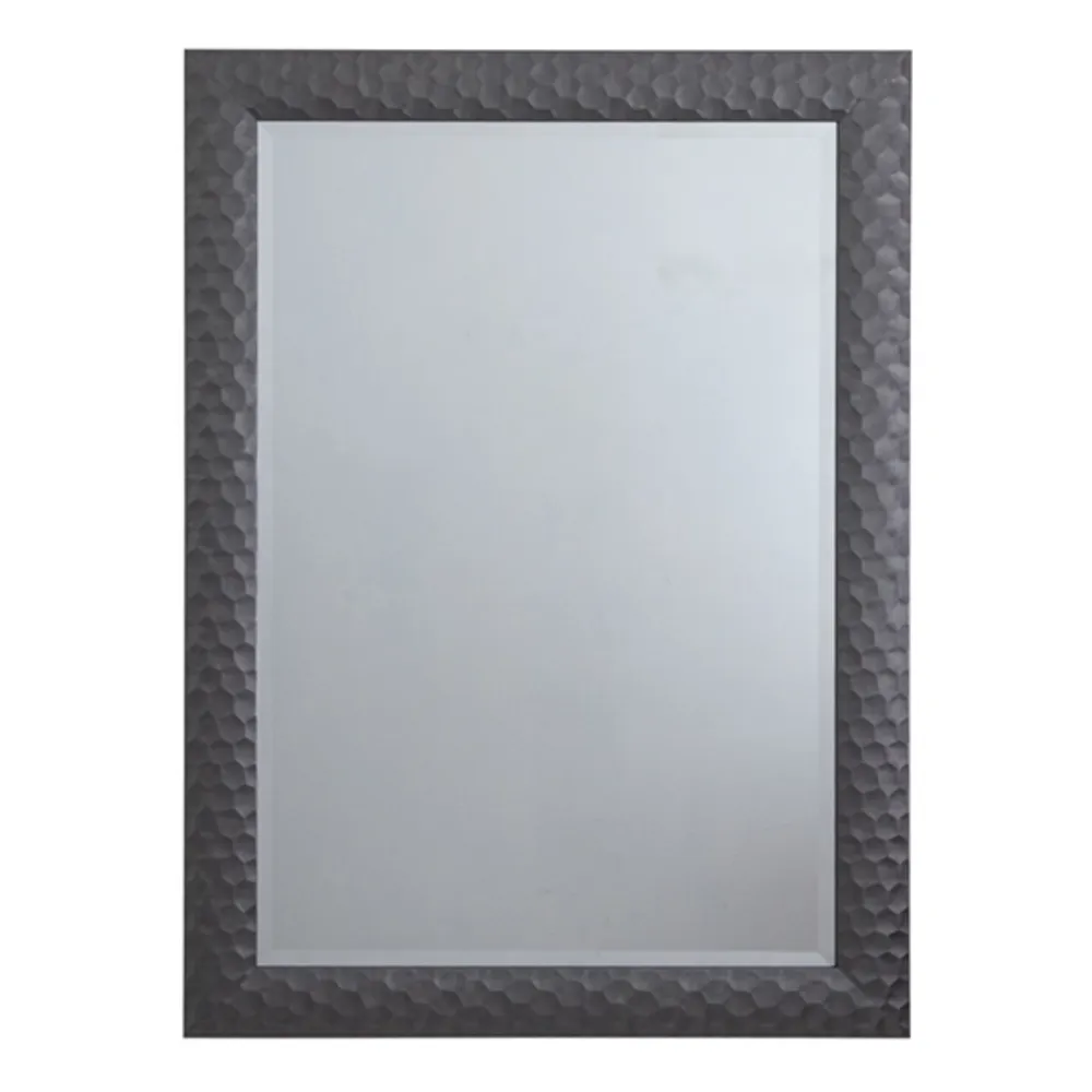 Kirklands Dark Gray Wood Framed Beveled Edge Wall Mirror | Hamilton Place