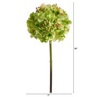 Kirklands Green Hydrangea Bloom Stems, Set of 3 | Hamilton Place