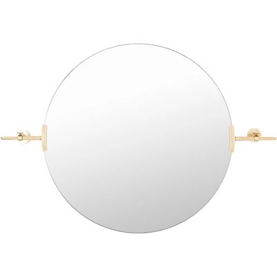 Kirkland's Round Gold Half Frame Mirror | Hamilton Place