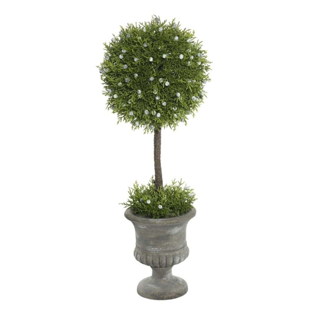 Kirklands Juniper Ball Tree in Pedestal Urn | Hamilton Place
