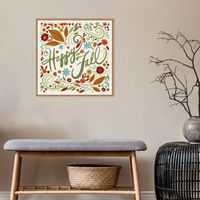 Kirklands Happy Fall Foliage Swirls Framed Wall Art | Hamilton Place