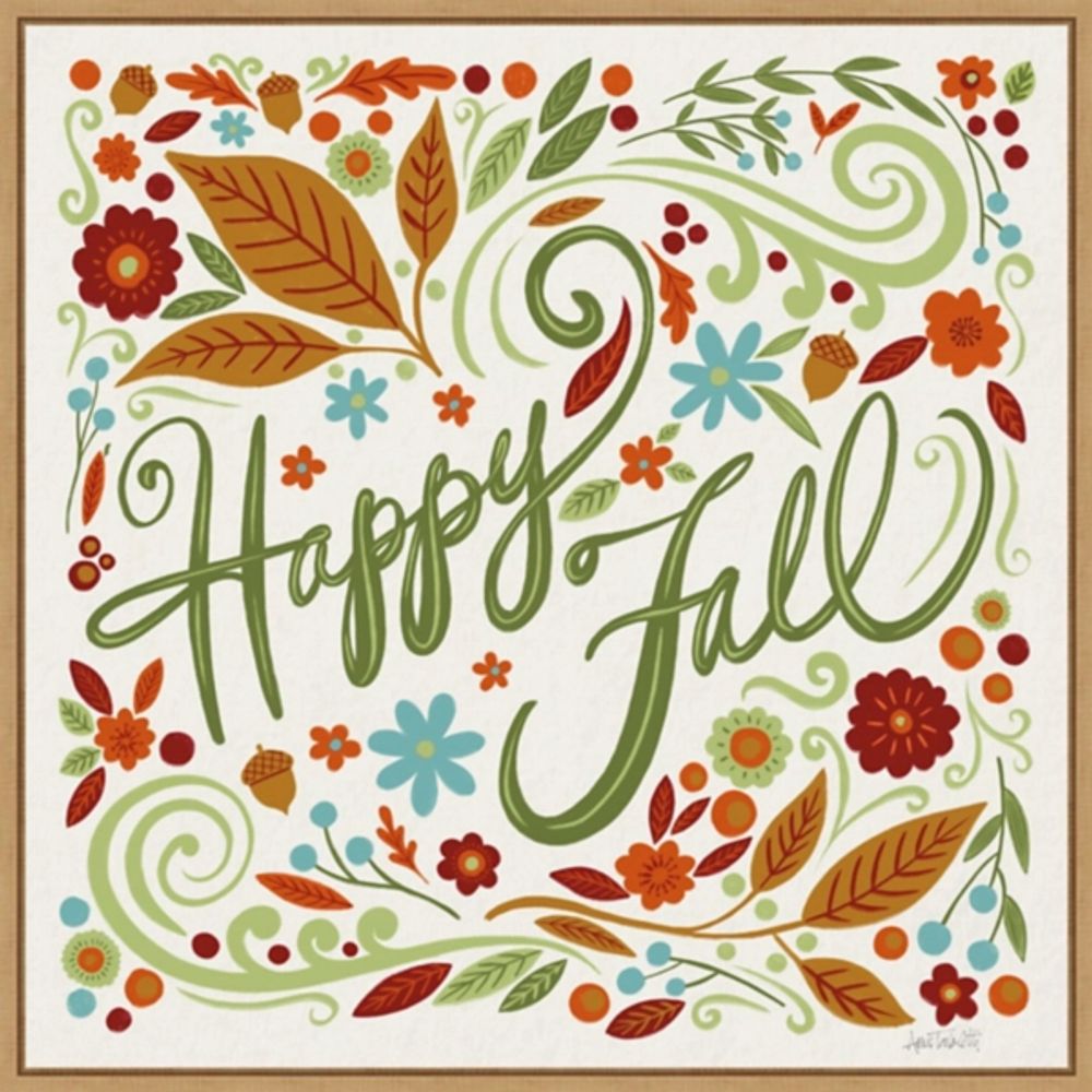 Kirklands Happy Fall Foliage Swirls Framed Wall Art | Hamilton Place