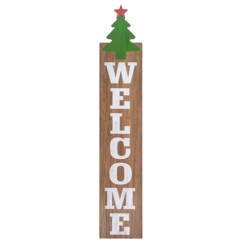 Kirklands Green Welcome Christmas Tree Wall Decoration | Hamilton Place