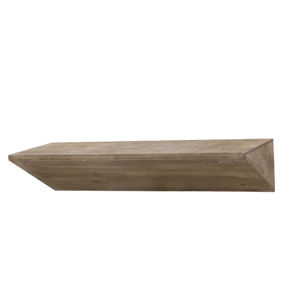 Kirklands Natural Wedge Wood Small Floating Shelf | Hamilton Place