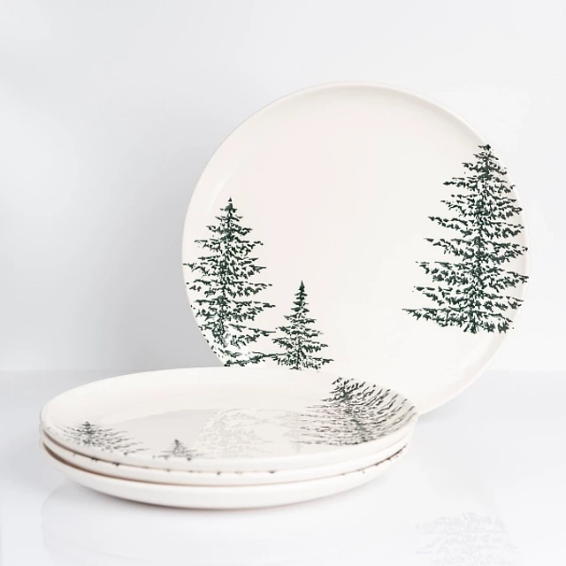 Kirklands Evergreen Dinner Plates, Set of 4 at Hamilton Place in ...