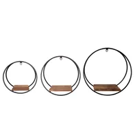 Kirkland's Round Metal Raised Frame Wall Shelves, Set of 3 | Hamilton Place