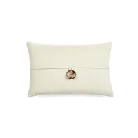 Kirkland's Ivory Linen and Button Lumbar Pillow Cover | Hamilton Place