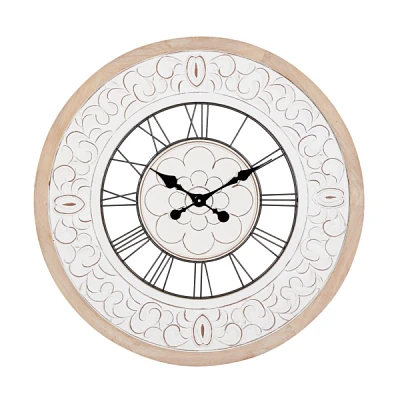 Kirkland's Rustic Farmhouse White Square Wall Clock | Hamilton Place