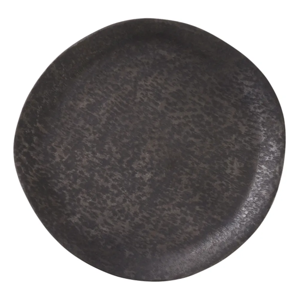 Kirklands Brushed Charcoal Metal Charger Plates, Set of 4 | Hamilton Place
