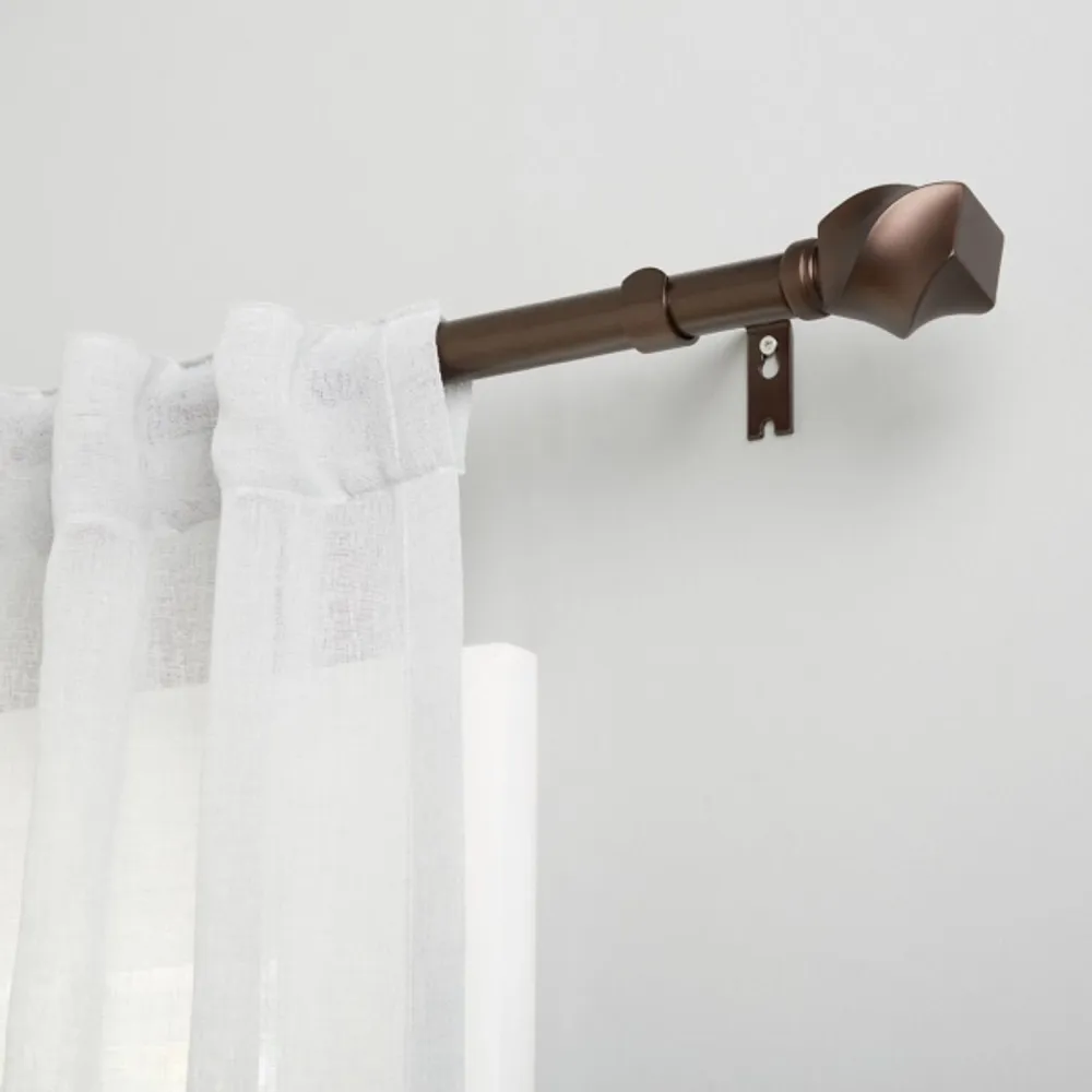 Kirklands Matte Bronze Modern Twist Curtain Rod, 72 in. | Hamilton Place