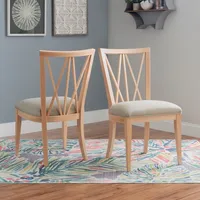 Kirkland's Natural Wood Architectural Dining Chairs, Set of 2 ...