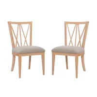 Kirkland's Natural Wood Architectural Dining Chairs, Set of 2 ...