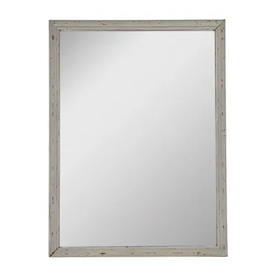 Kirkland's Distressed Gray Wood Rectangular Wall Mirror | Hamilton Place