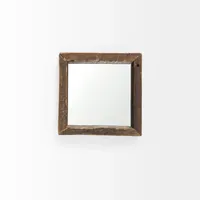 Kirkland's Garcelle Raw Wood Square Wall Mirror | Hamilton Place