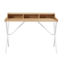Kirkland's Blonde Wood and Metal Cubby Desk | Hamilton Place