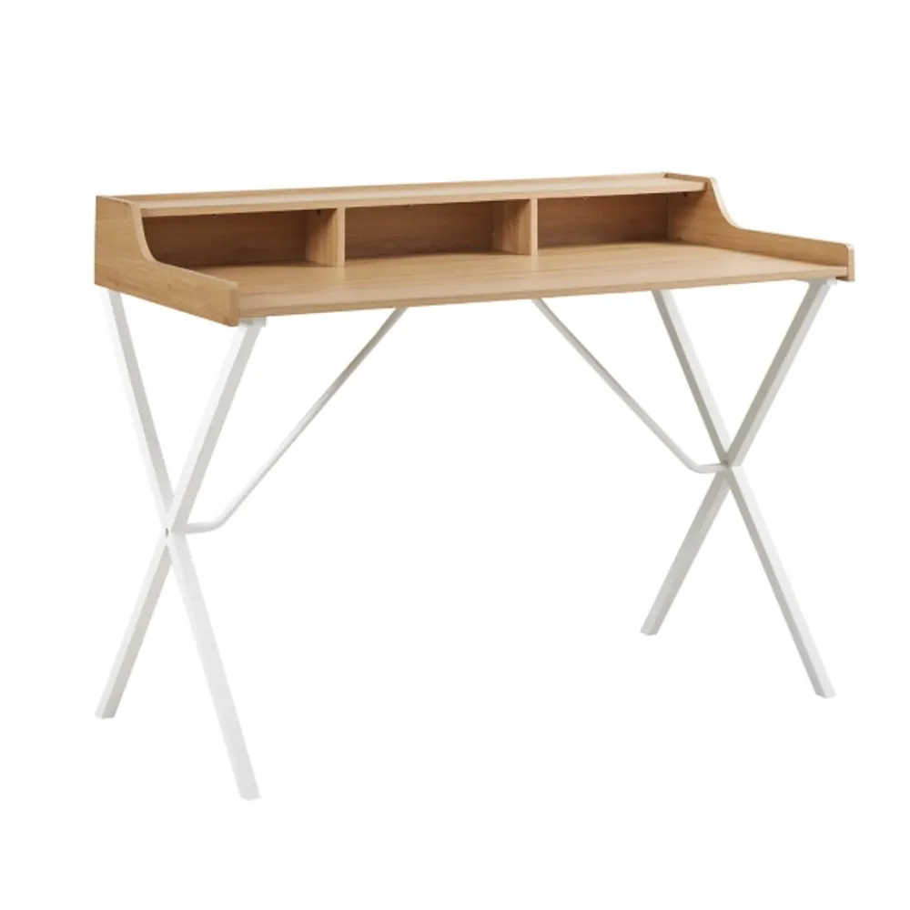 Kirkland's Blonde Wood and Metal Cubby Desk | Hamilton Place
