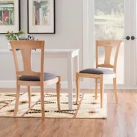 Kirkland's Natural and Gray Linen Dining Chairs, Set of 2 | Hamilton Place