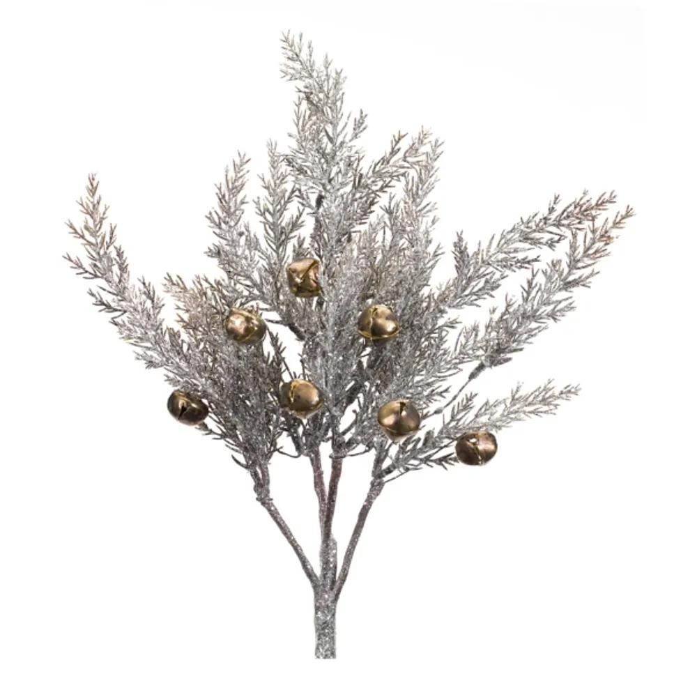 Kirklands Silver & Gold Jingle Bell Tree Picks, Set of 6 | Hamilton Place