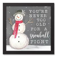 Kirklands Never Too Old for a Snowball Fight Wall Plaque | Hamilton Place