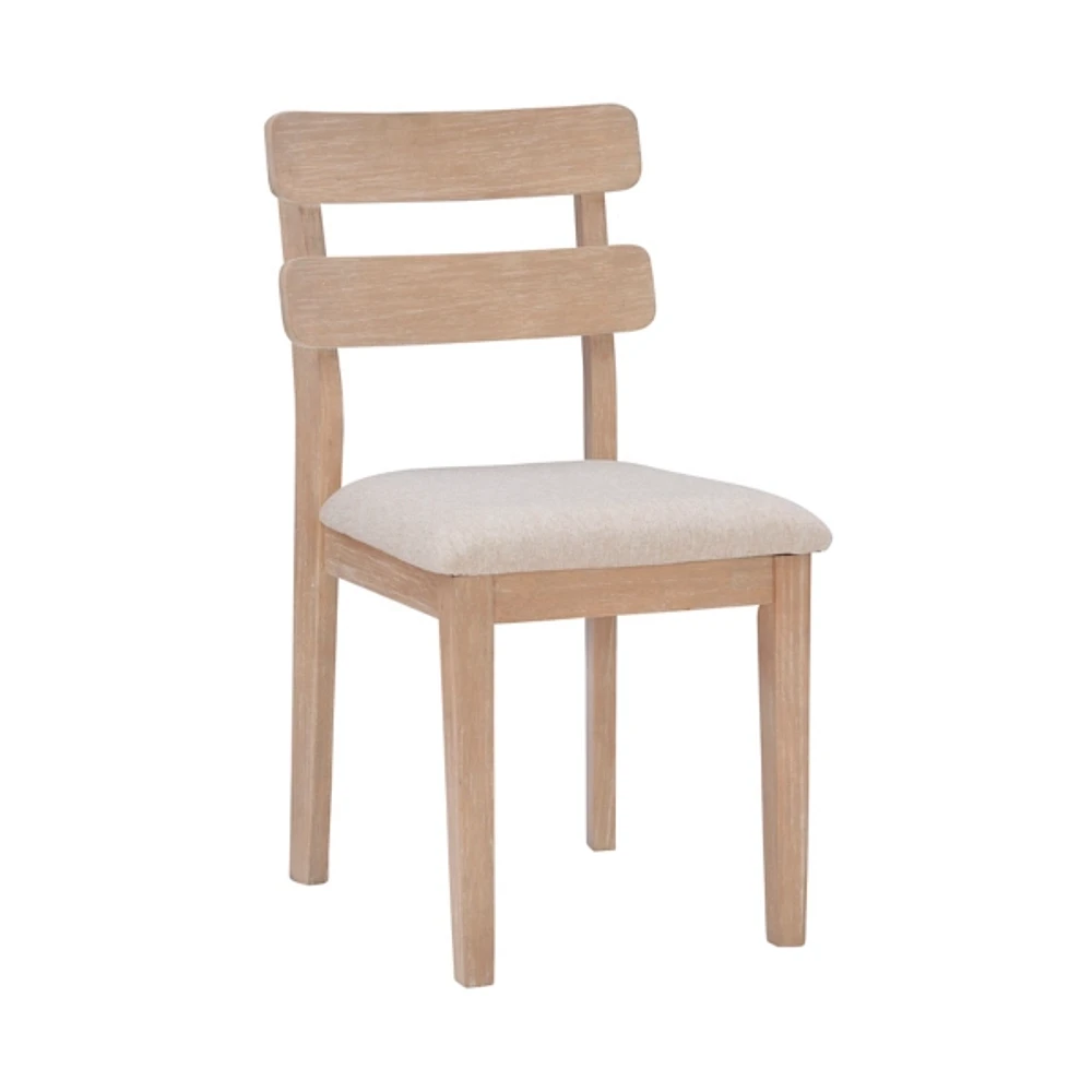 Kirklands Natural Wood Slatted Back Dining Chairs, Set of 2 | Hamilton ...